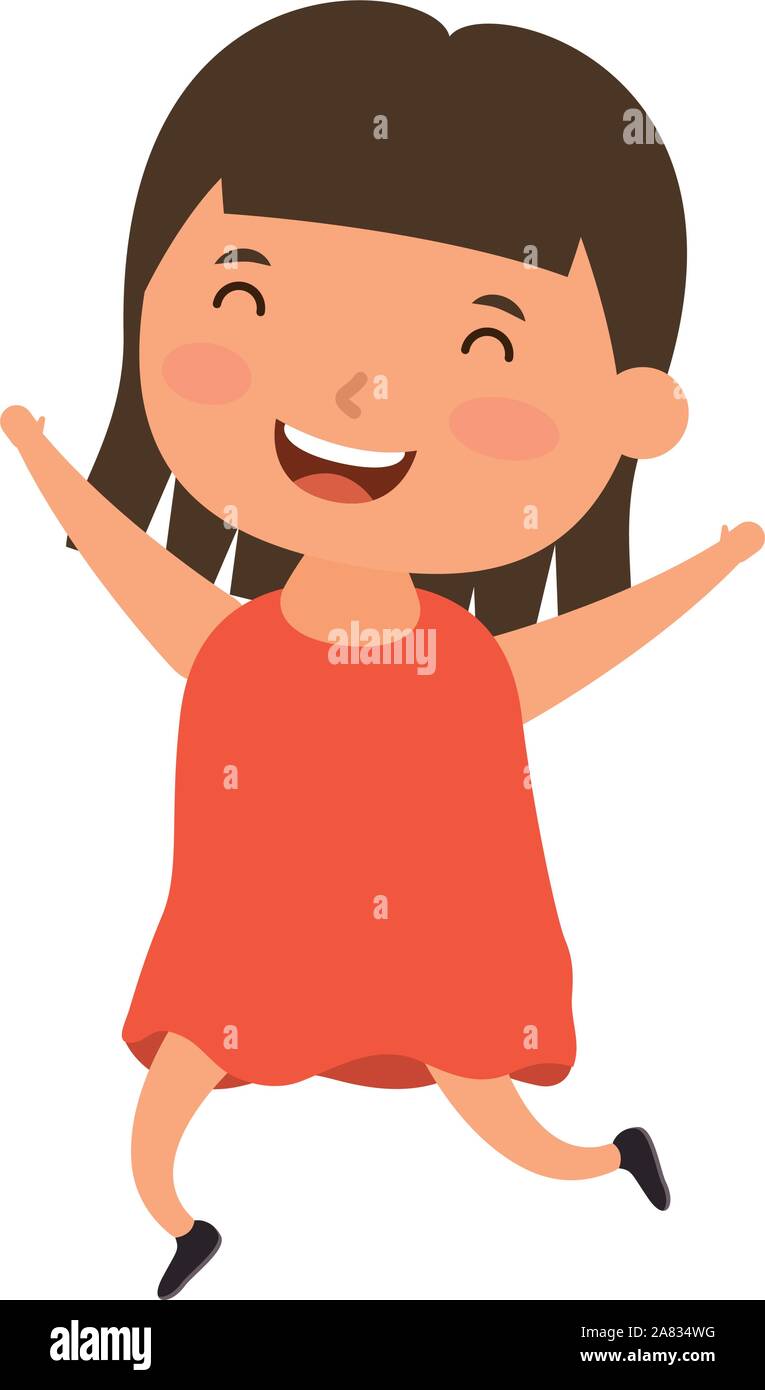 cute little girl comic character Stock Vector Image & Art - Alamy