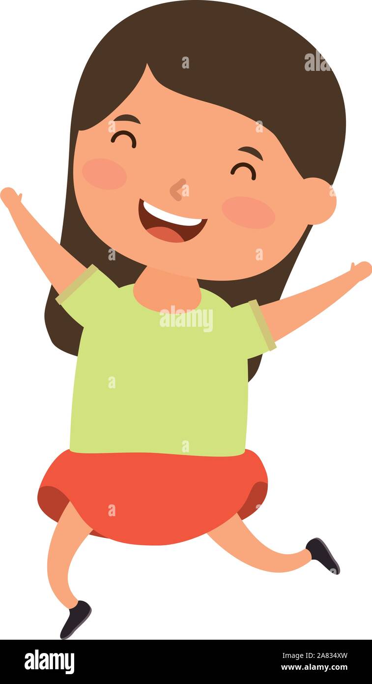 cute little girl comic character Stock Vector Image & Art - Alamy