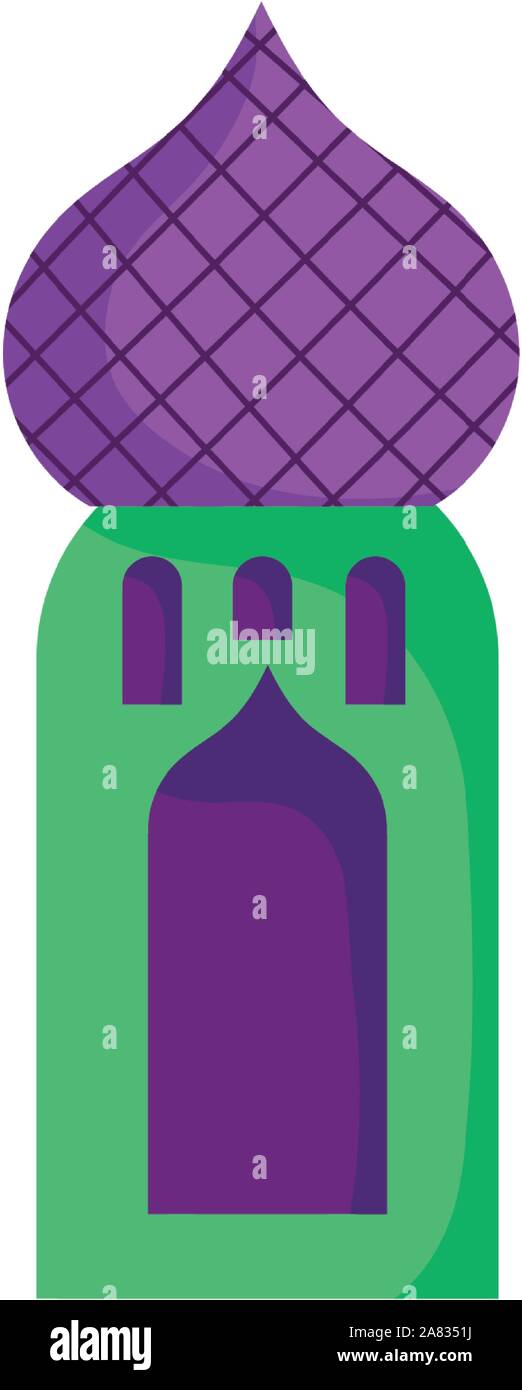 arabic castle tower classic antique icon vector illustration Stock ...