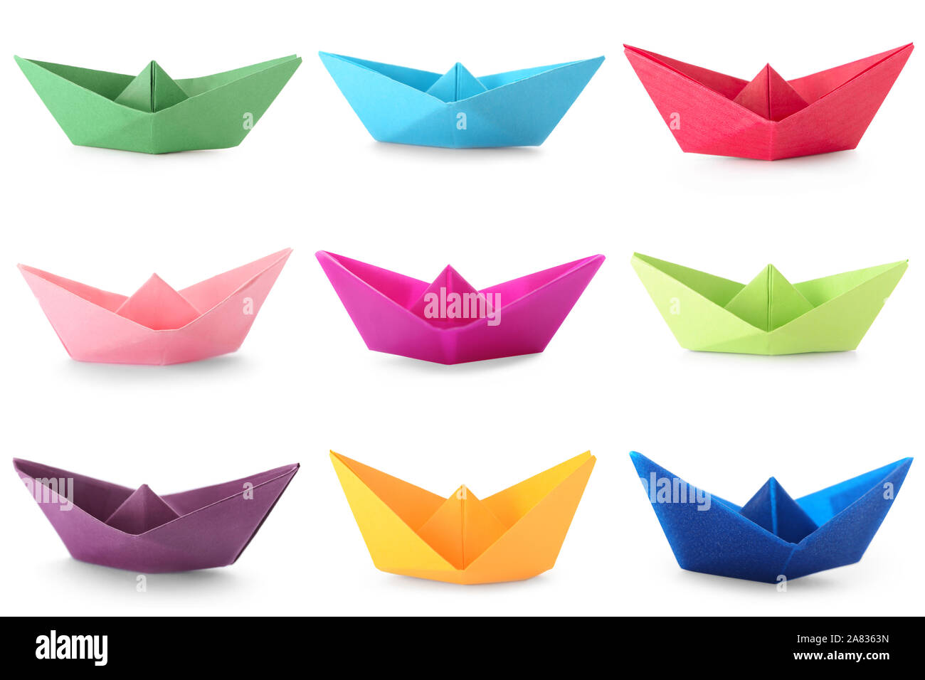 Origami boats Cut Out Stock Images & Pictures - Alamy