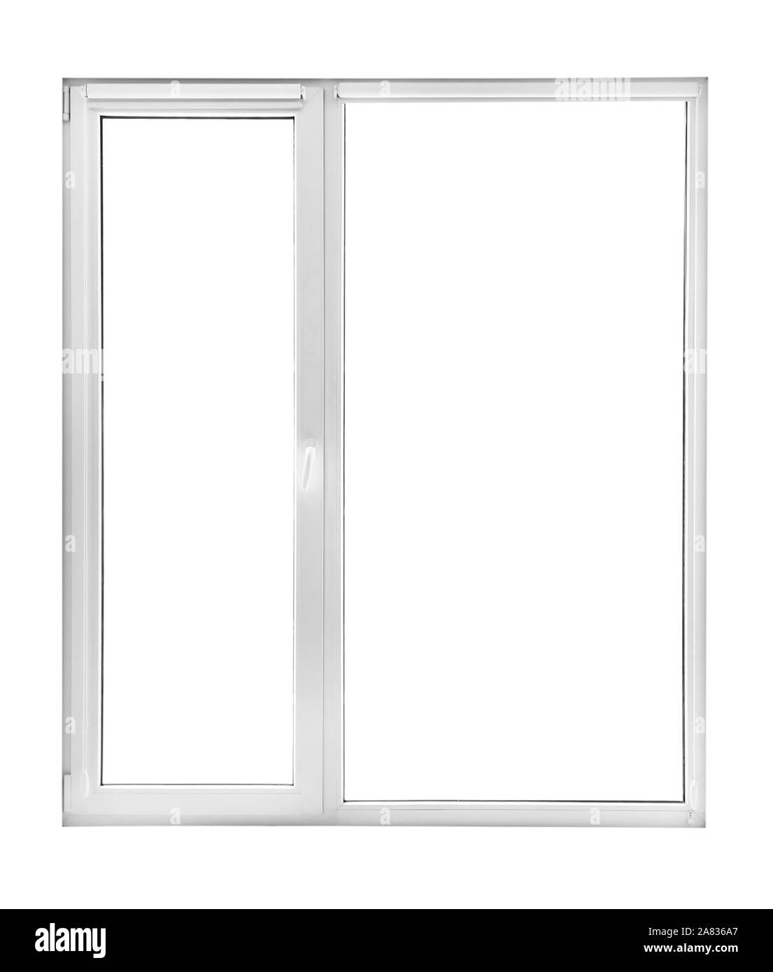 Modern metal-plastic window on white background Stock Photo - Alamy