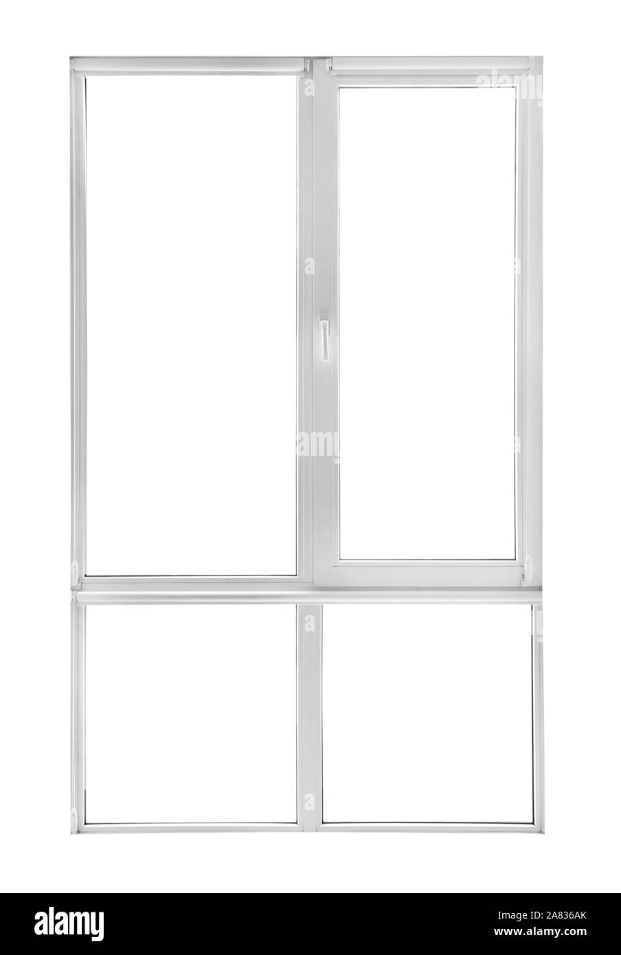 Modern metal-plastic window on white background Stock Photo - Alamy