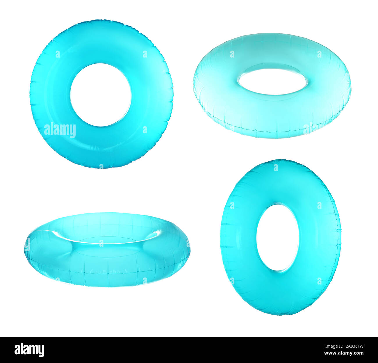 Inflatable rings on white background Stock Photo - Alamy