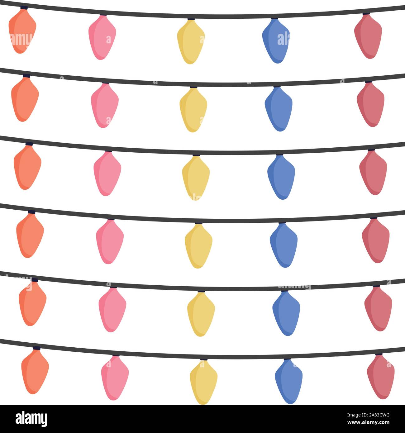 decorative lights bulb color background vector illustration Stock ...