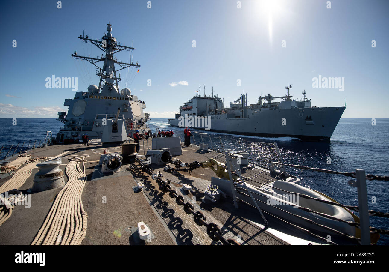 191104-N-LI768-1144 PACIFIC OCEAN (Nov. 4, 2019) – The guided-missile ...