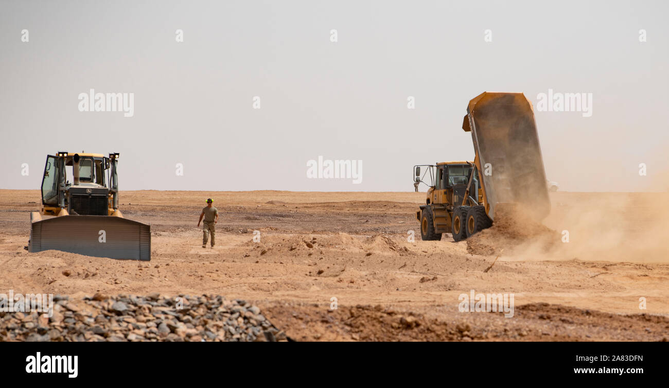 U.S. Air Force RED HORSE airmen create new roads for the expanding Air ...