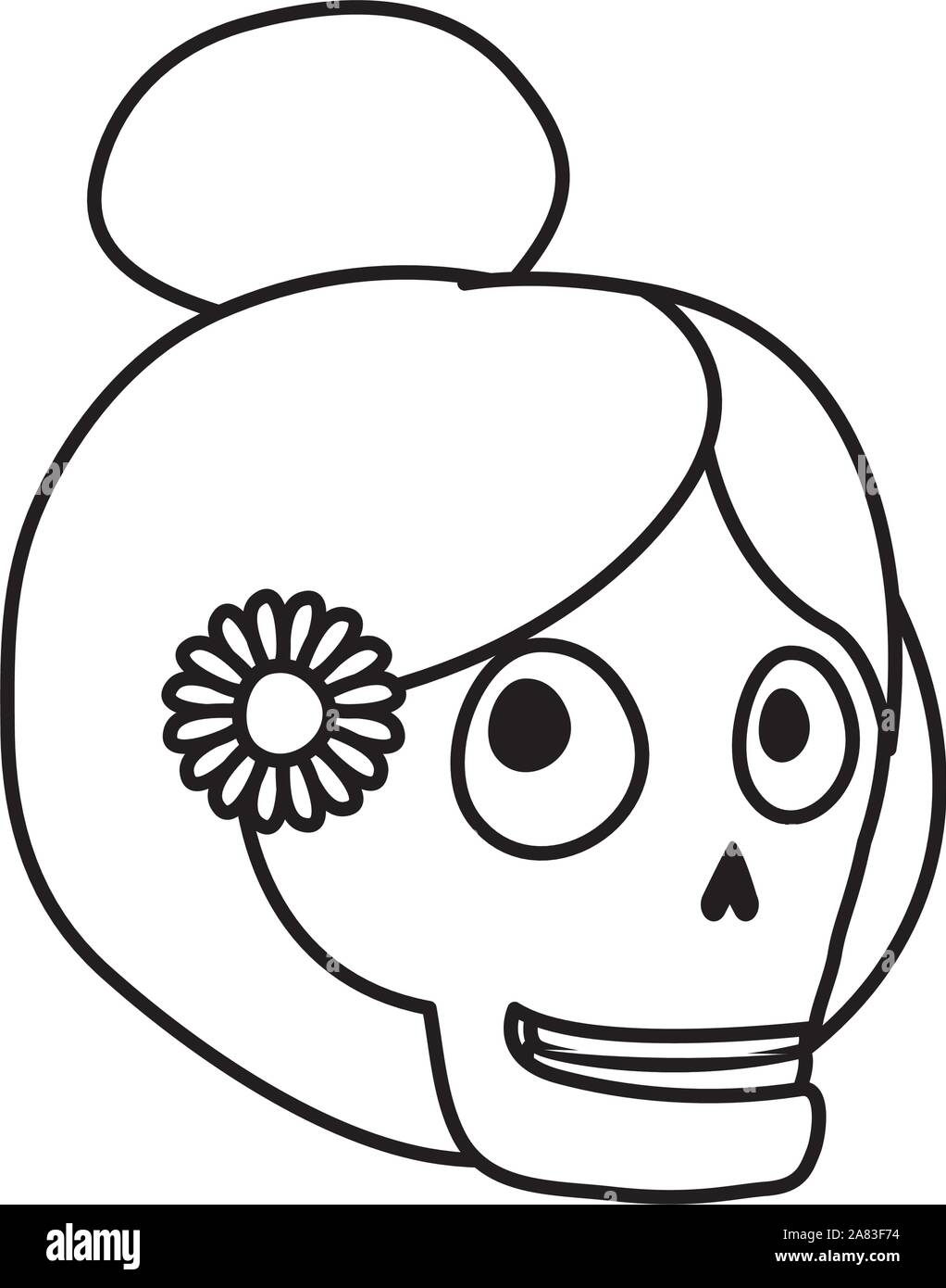 katrina skull head comic character Stock Vector Image & Art - Alamy