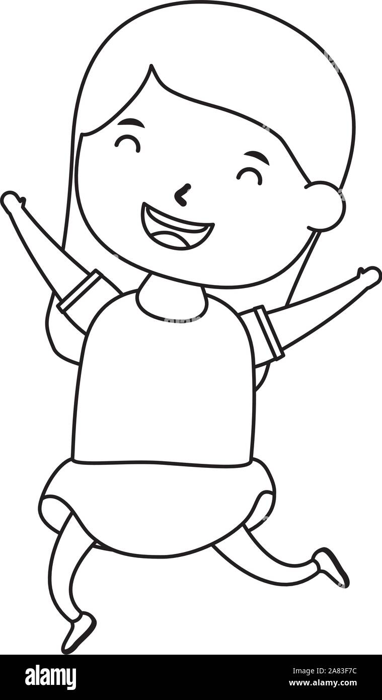 cute little girl comic character Stock Vector Image & Art - Alamy
