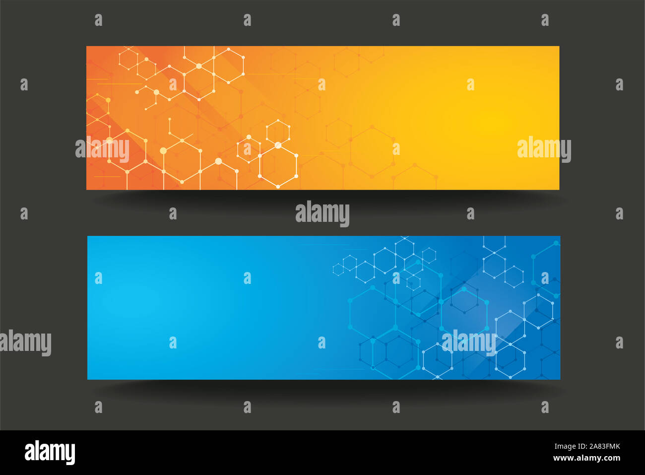 modern line hexagon template banner background Stock Photo - Alamy