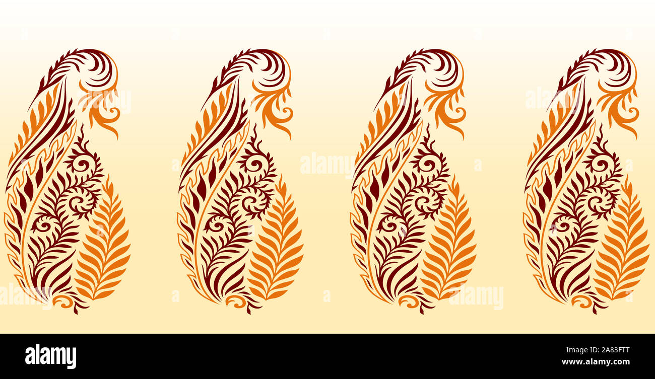 indian traditional paisley border background Stock Photo - Alamy