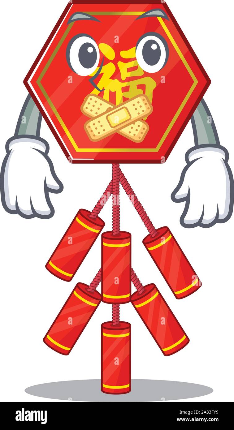 isolated mascot chinese firecracker on silent cartoon Stock Vector ...