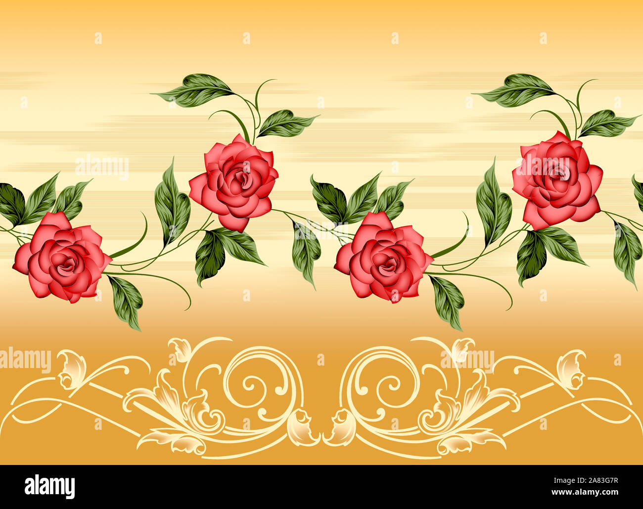 Rose flower border hi-res stock photography and images - Alamy