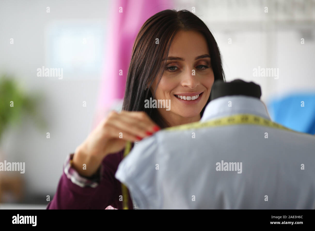 Beautiful female worker Stock Photo - Alamy