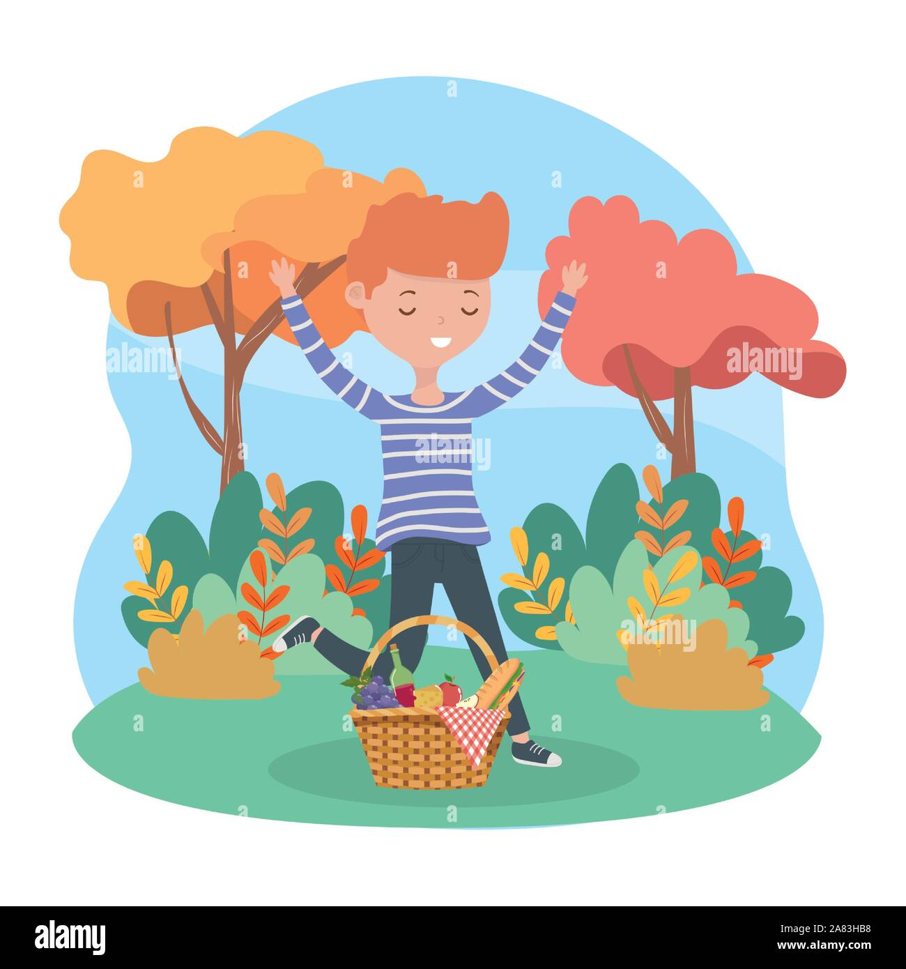 Man eating tree illustration Cut Out Stock Images & Pictures - Alamy