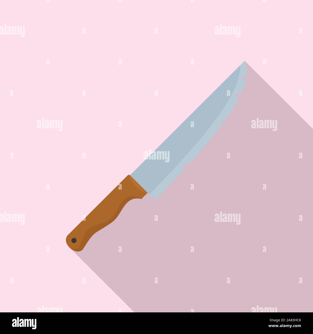 Kitchen knife icon. Flat illustration of kitchen knife vector icon for ...