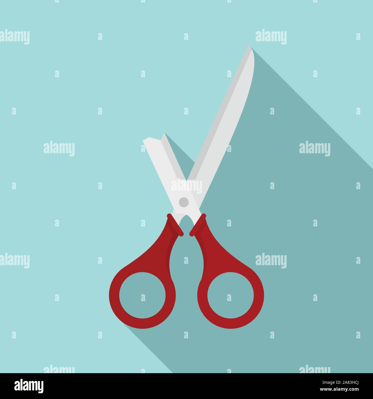 Broken scissors icon. Flat illustration of broken scissors vector icon ...