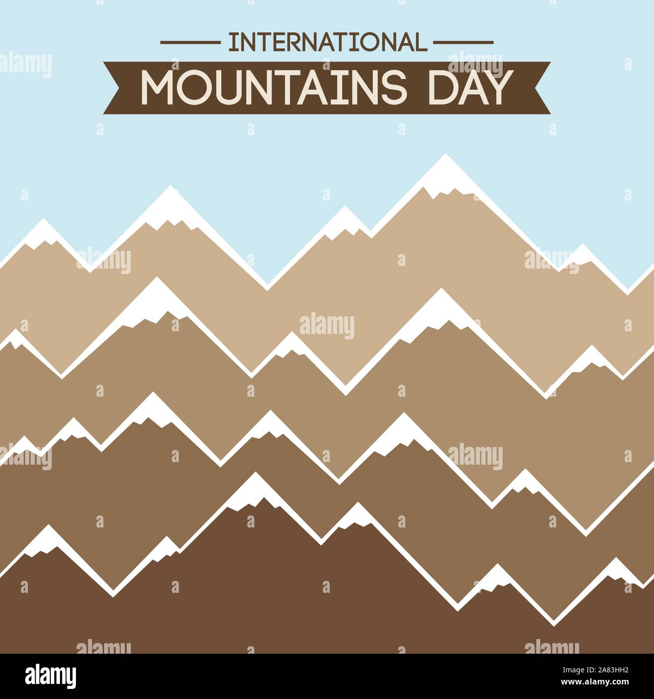 Color mountains seamless pattern. Greeting card. International Mountain ...
