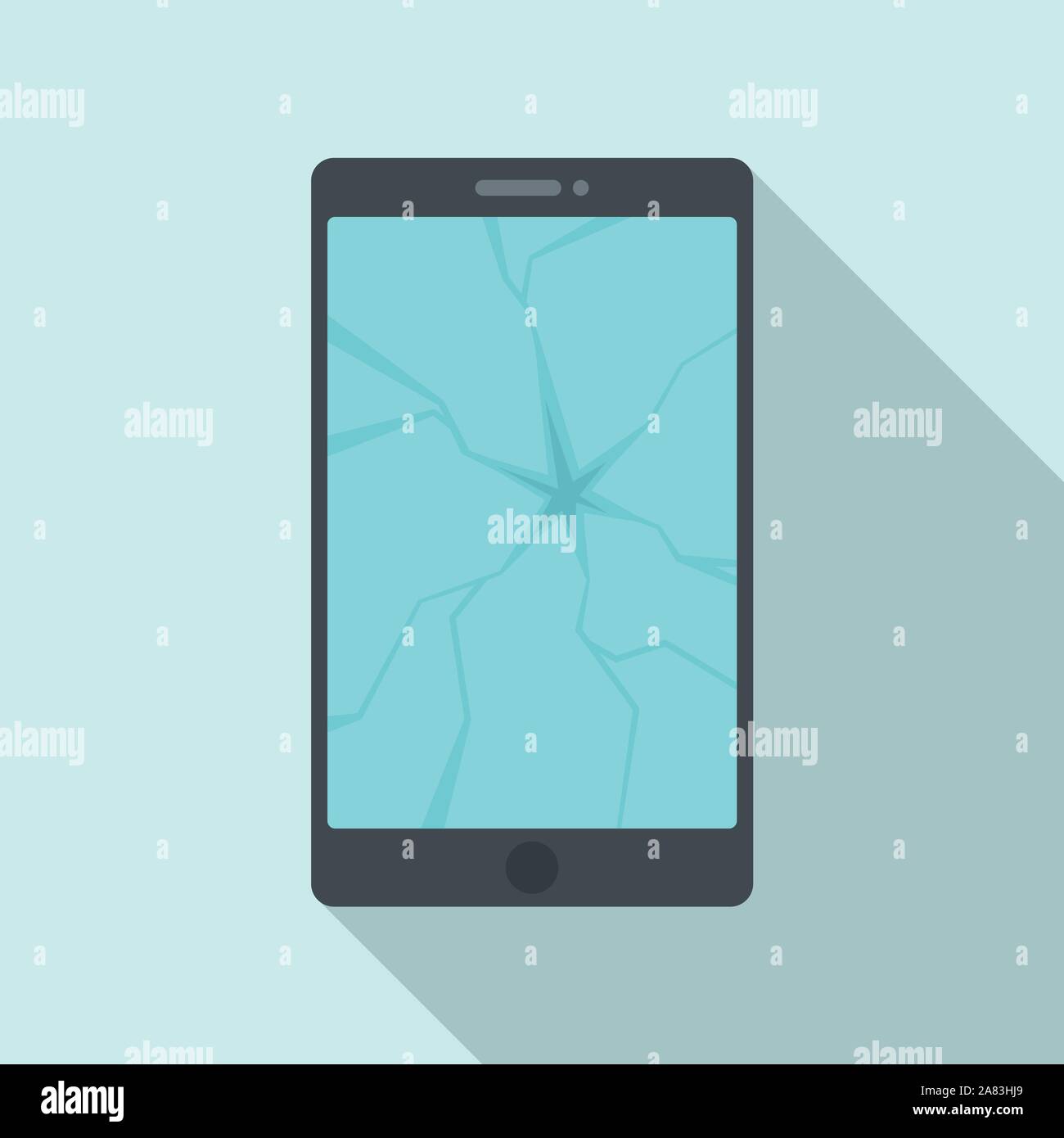 Tablet broken glass Stock Vector Images - Alamy
