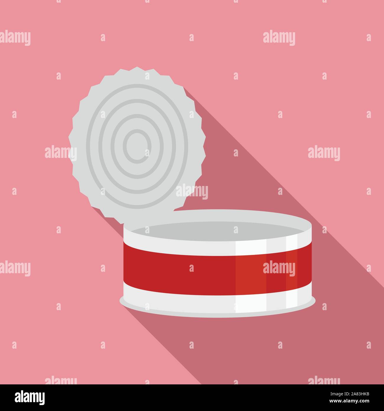 Open tin can icon. Flat illustration of open tin can vector icon for ...