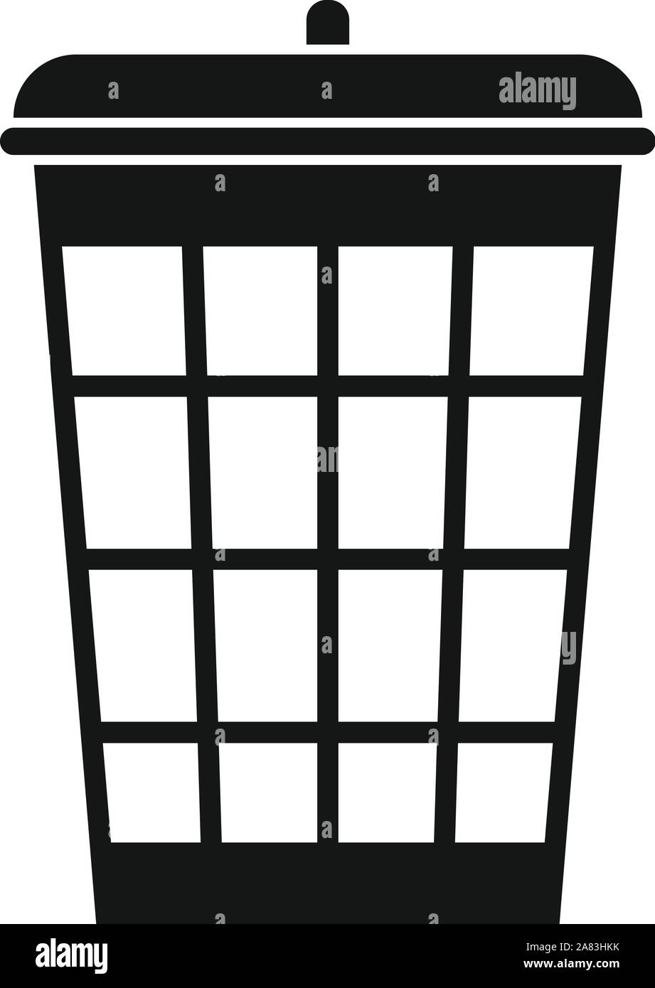 Garbage basket icon. Simple illustration of garbage basket vector icon ...