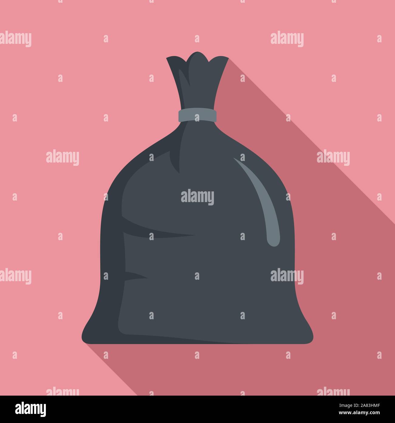 Garbage bag icon. Flat illustration of garbage bag vector icon for web ...