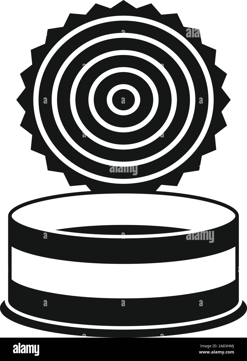 Open tin can icon. Simple illustration of open tin can vector icon for ...