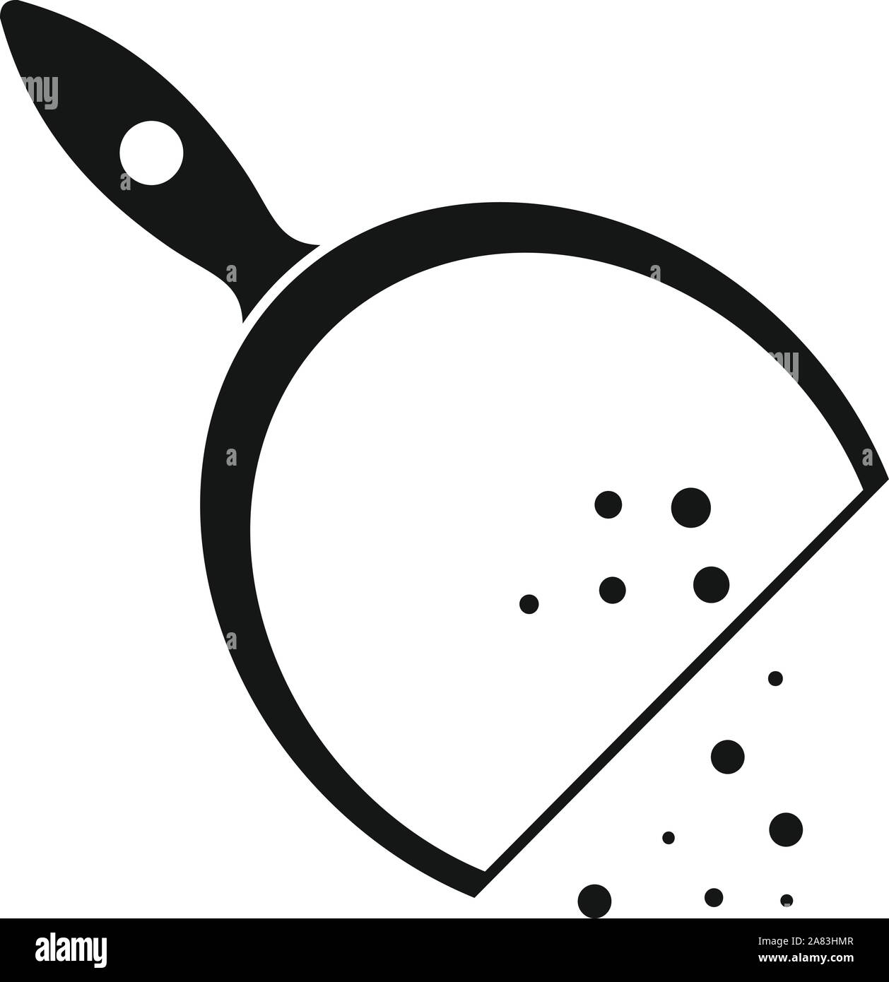 Dust pan icon. Simple illustration of dust pan vector icon for web ...