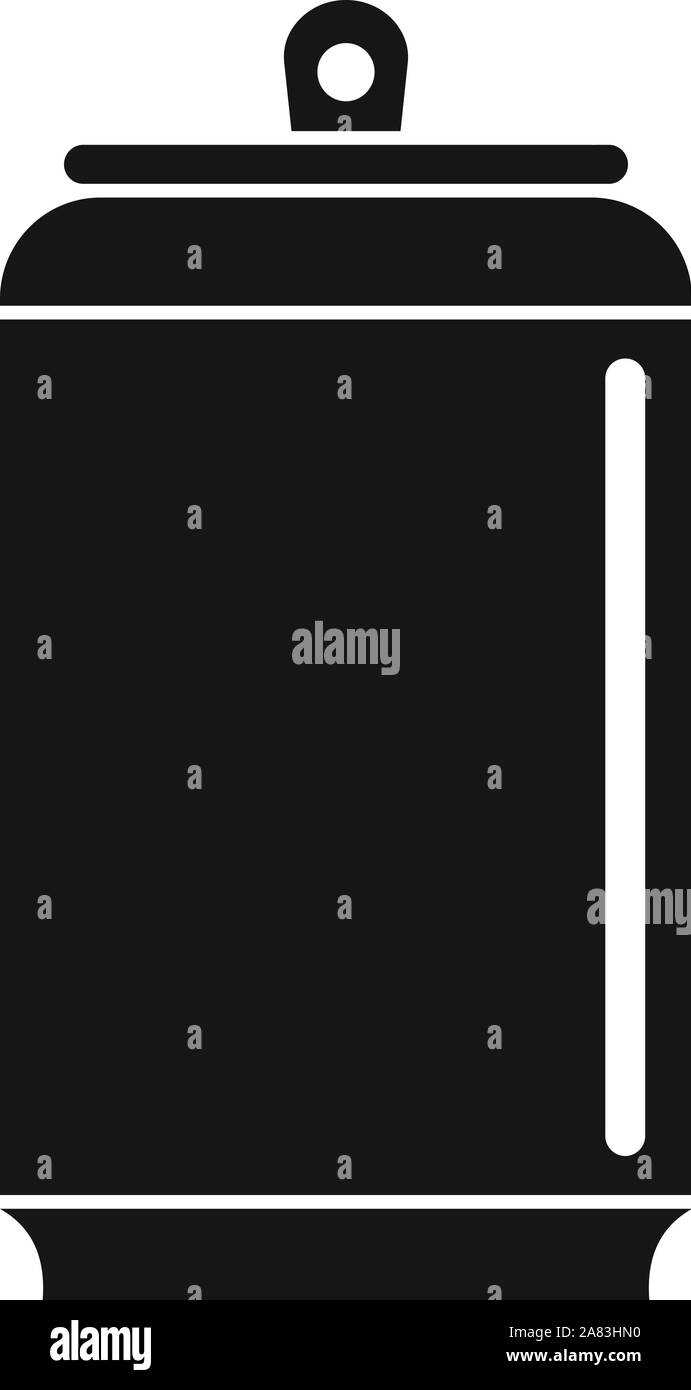 Empty tin can icon. Simple illustration of empty tin can vector icon ...