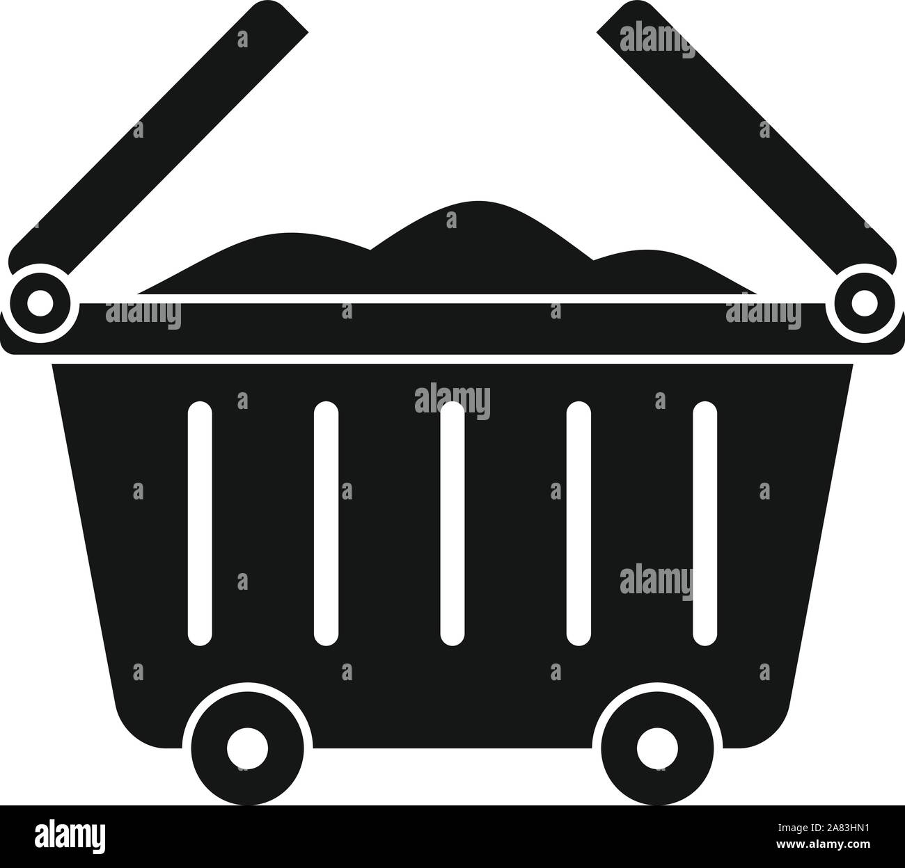 Garbage city cart icon. Simple illustration of garbage city cart vector ...