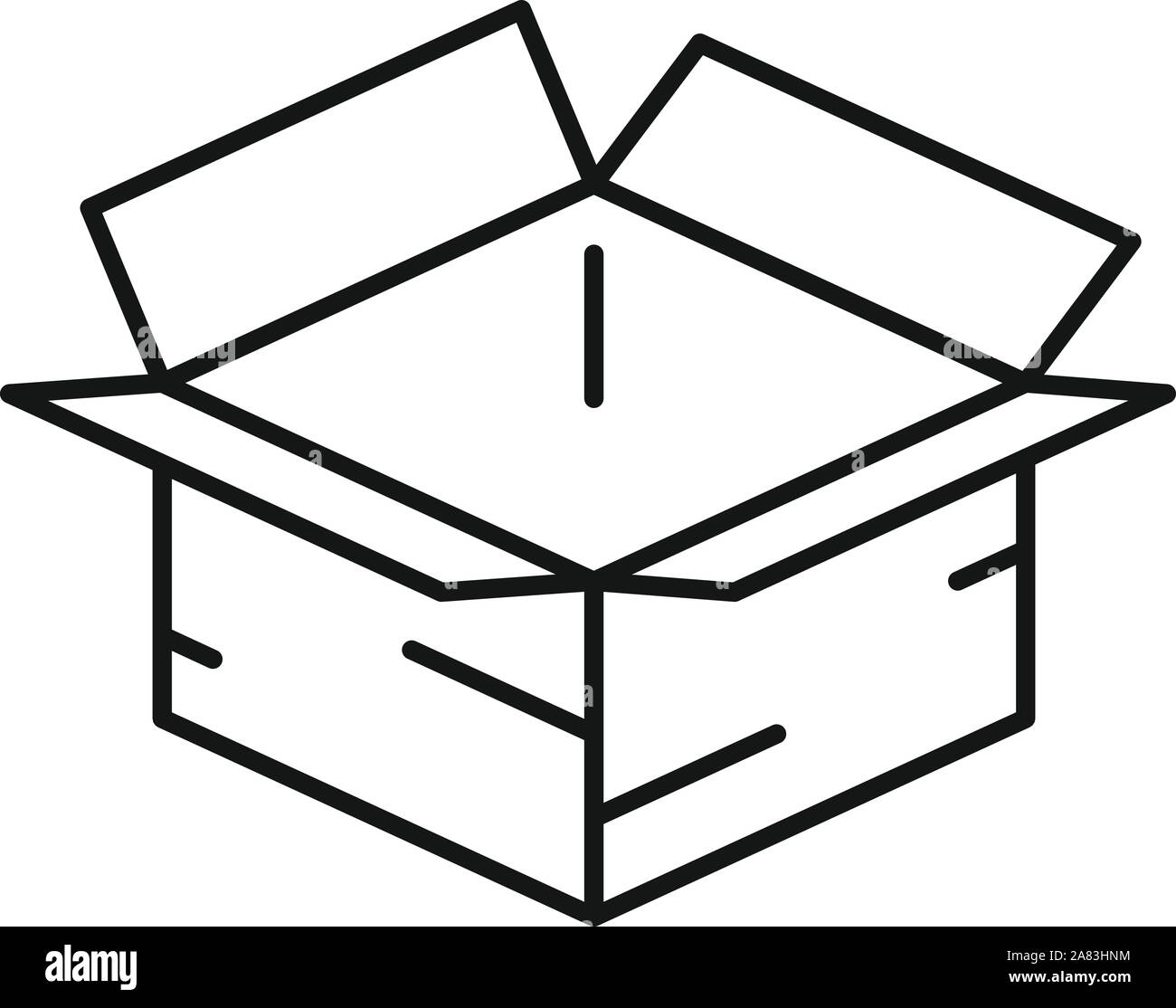 Carton box icon. Outline carton box vector icon for web design isolated ...