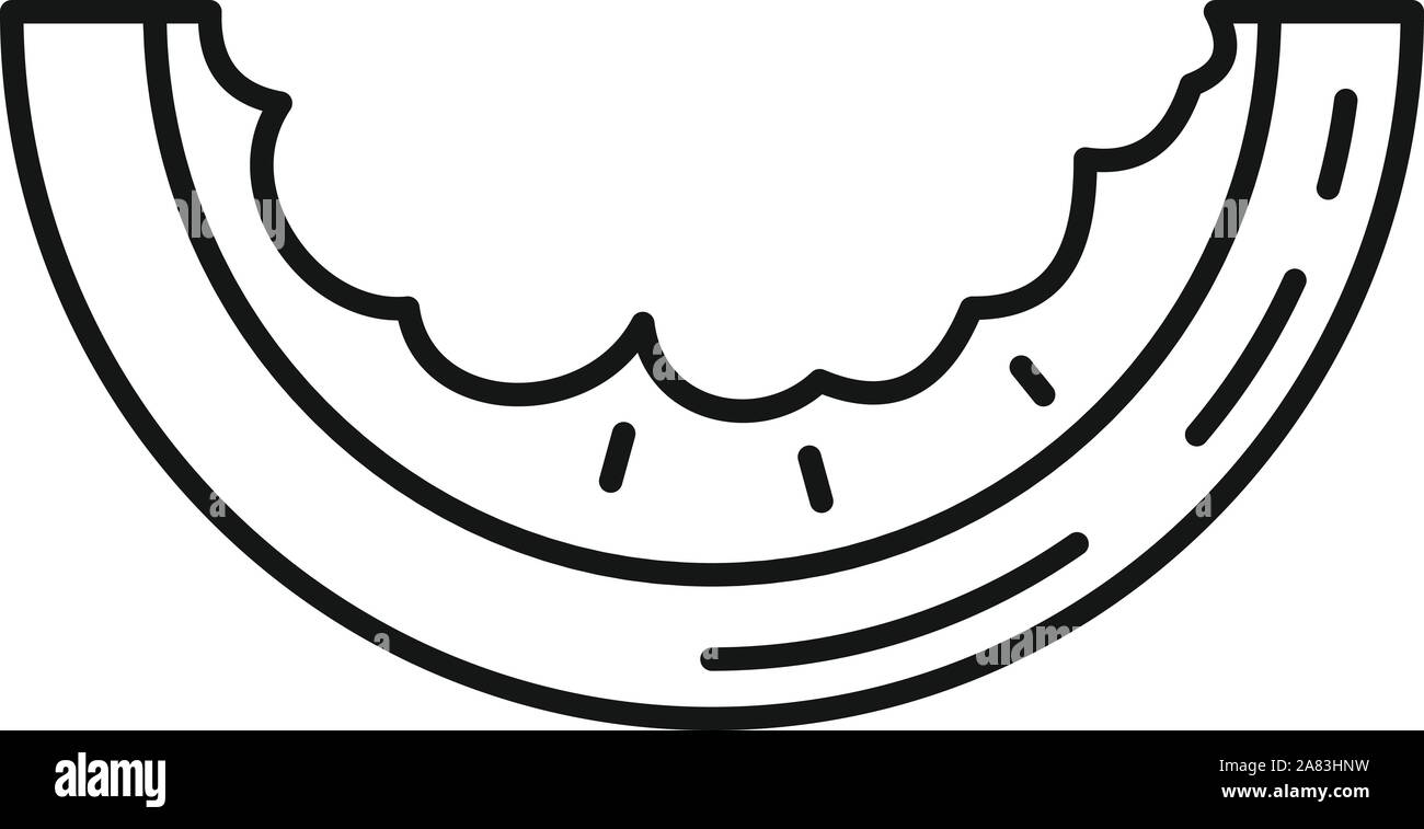 Watermelon slice eaten Black and White Stock Photos & Images - Alamy