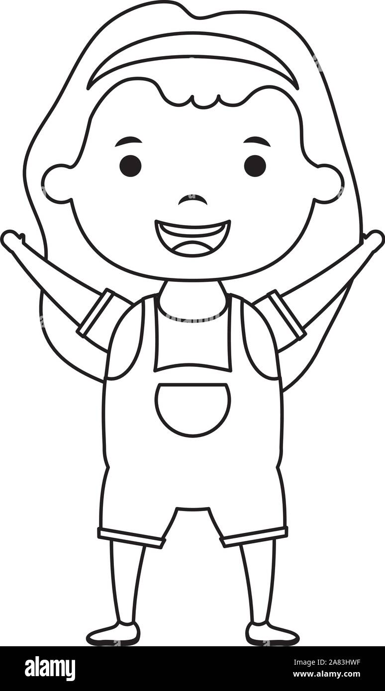cute little girl comic character Stock Vector Image & Art - Alamy