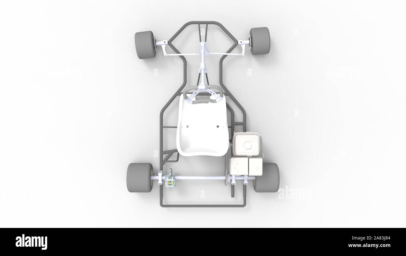 3d rendering of a go kart isolated in white studio background Stock ...