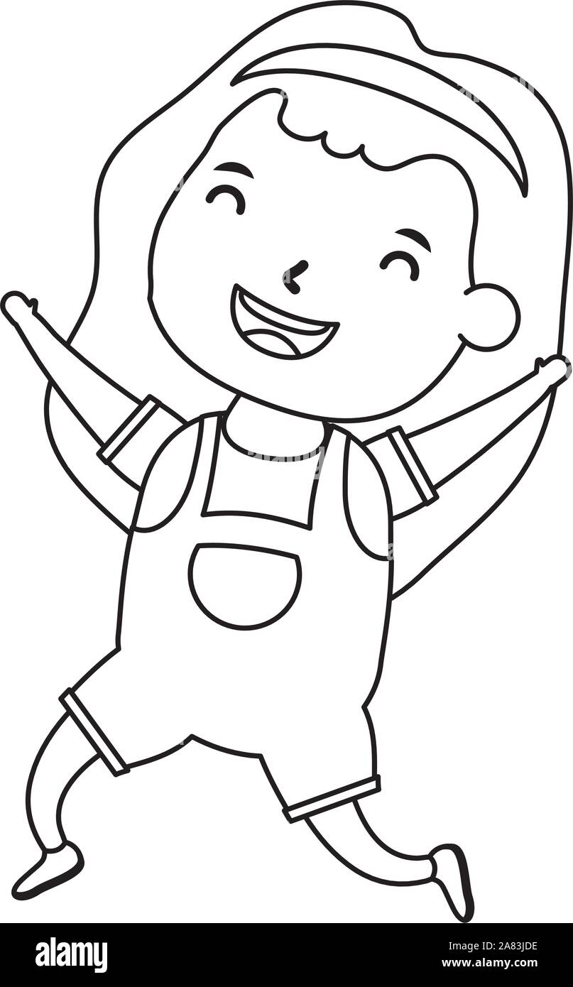 cute little girl comic character Stock Vector Image & Art - Alamy