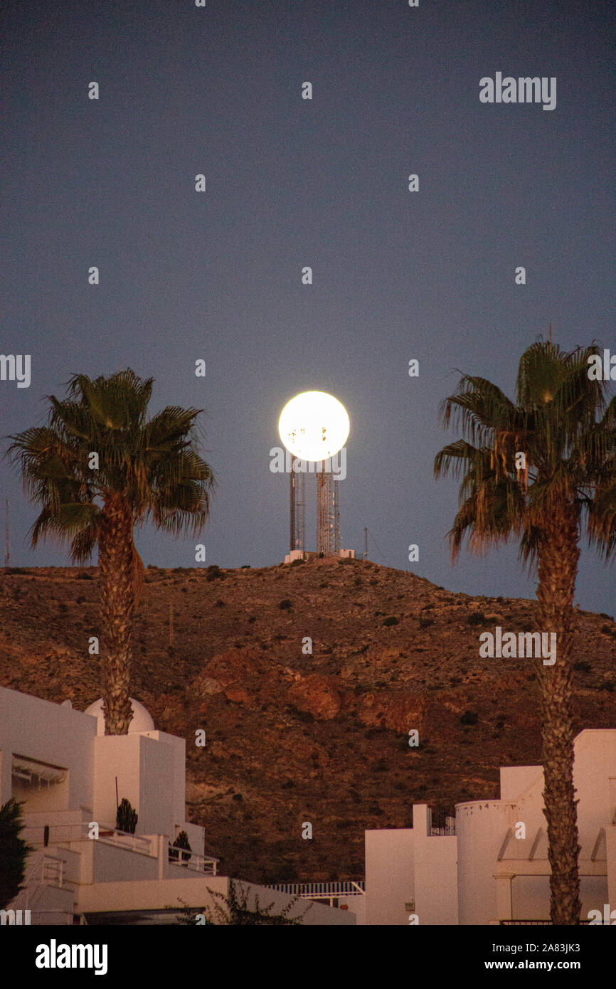 A Spanish Full Moon Stock Photo - Alamy