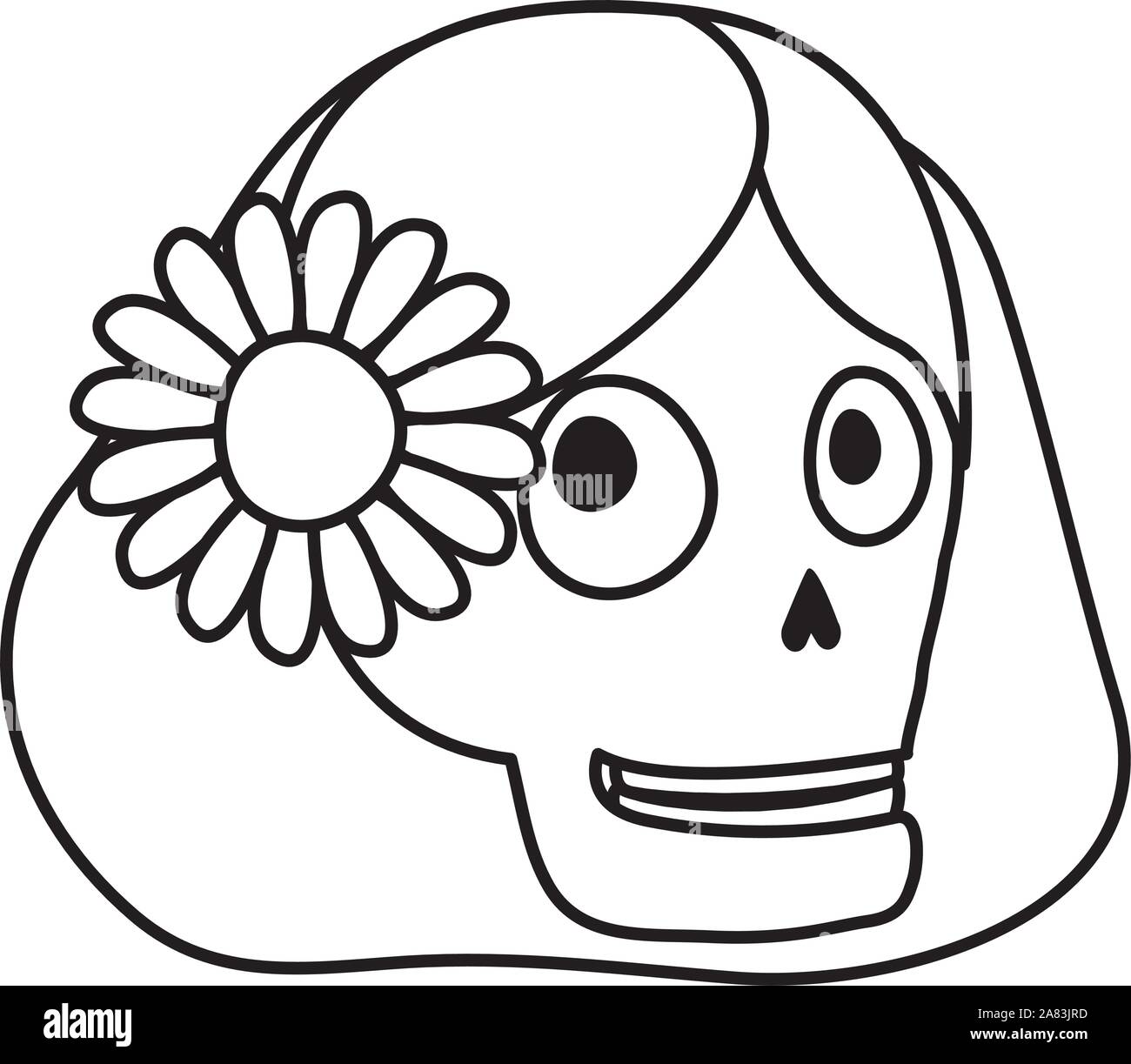 katrina skull head comic character Stock Vector Image & Art - Alamy