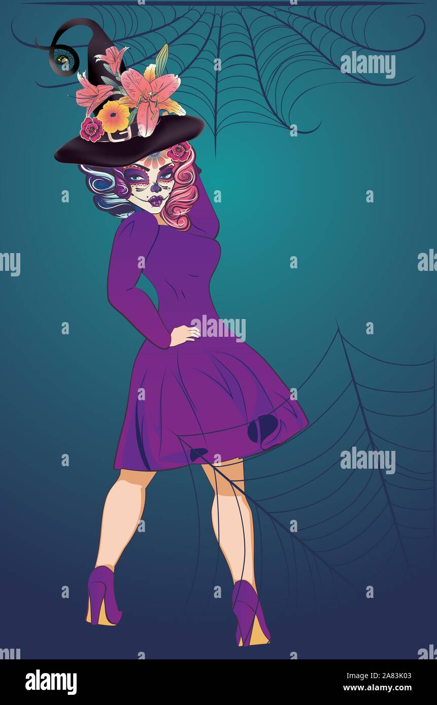 Portrait of purple flowers Stock Vector Images - Alamy