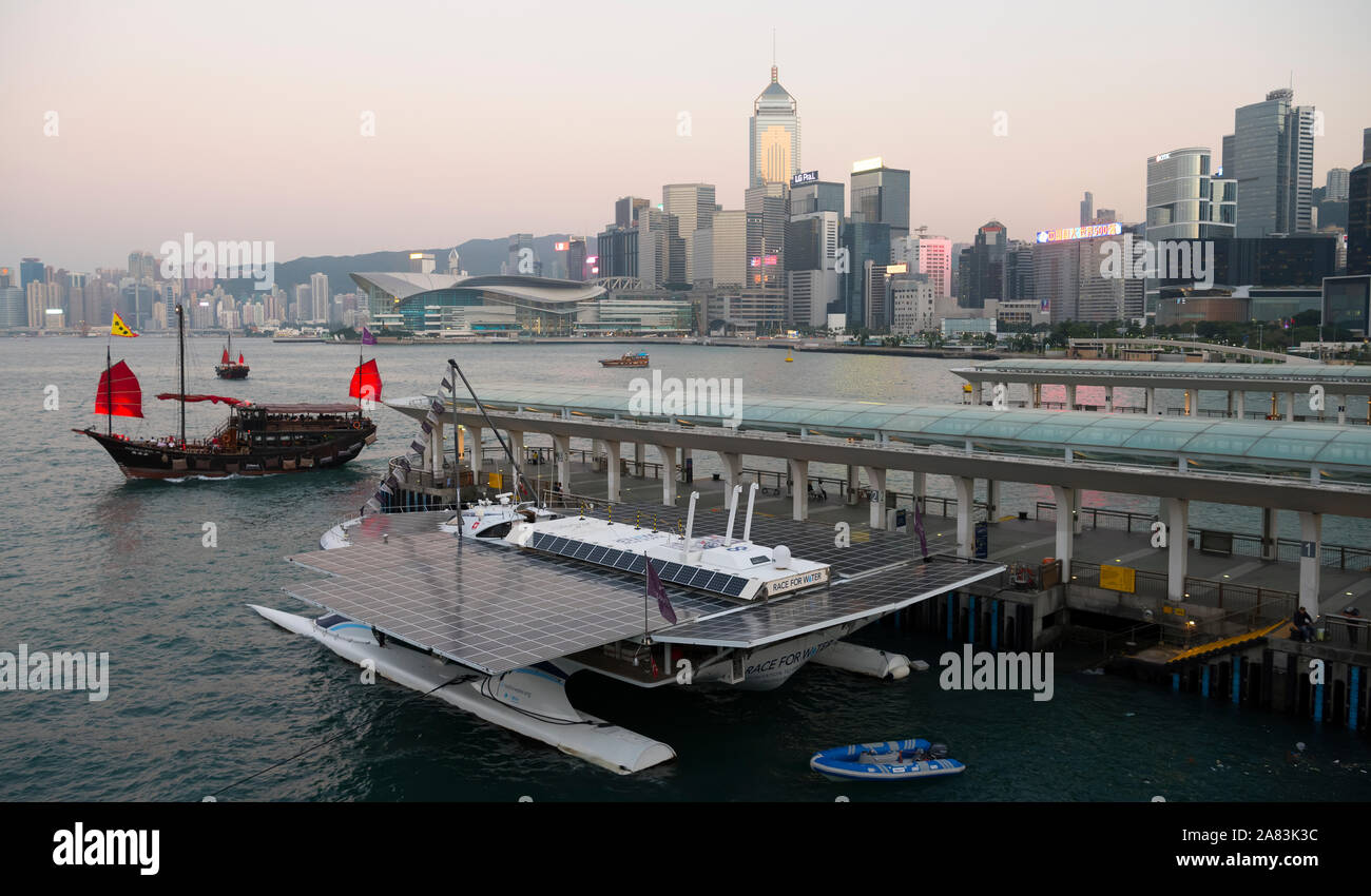 The RACE FOR WATER catamaran, the first 100% self sufficient solar ...