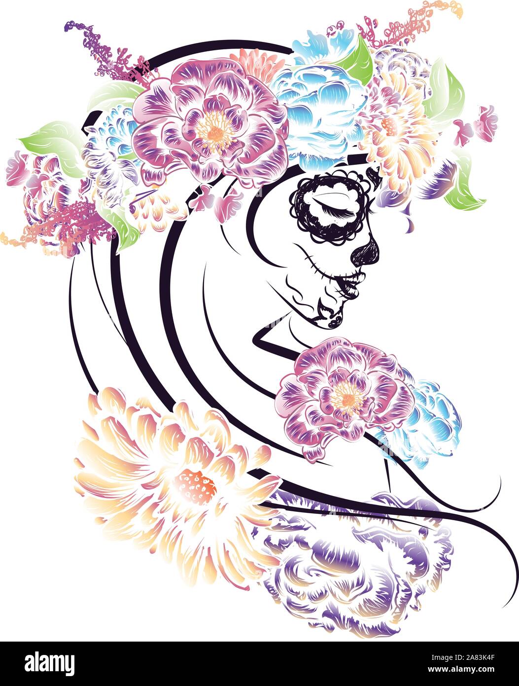Dead flower wreath Stock Vector Images - Alamy