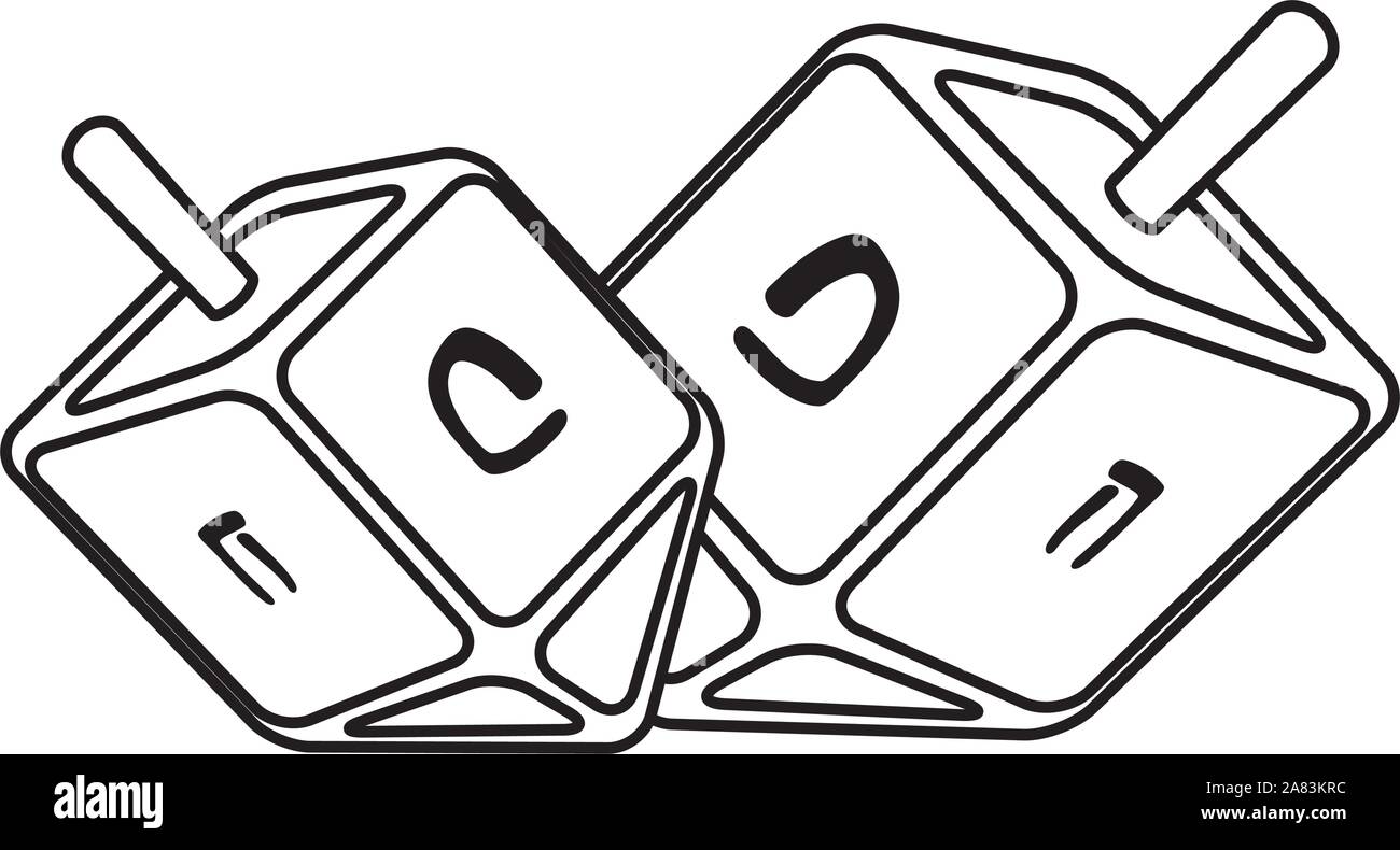 Spinning dreidel hanukkah Stock Vector Images - Alamy