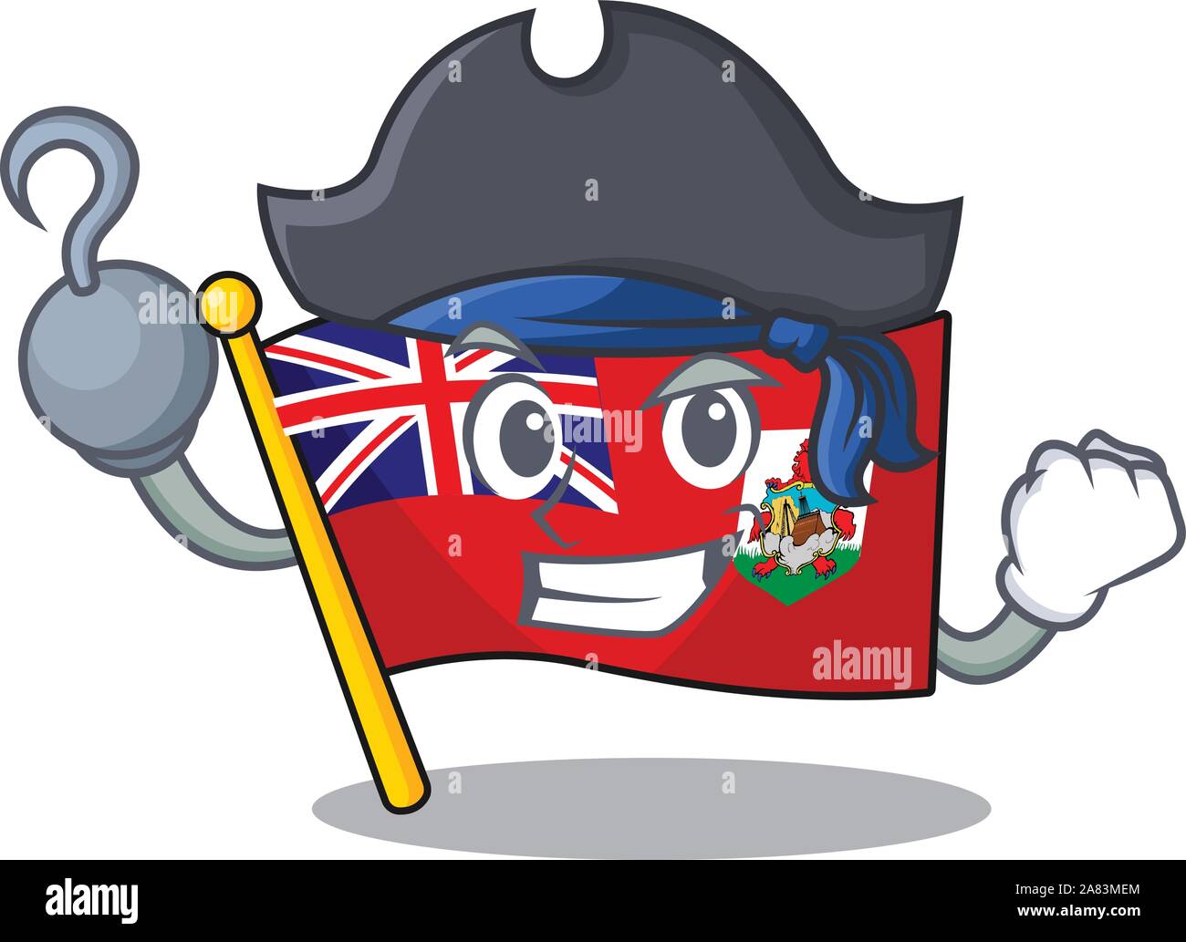 flag bermuda pirate cartoon in character shape Stock Vector Image & Art ...