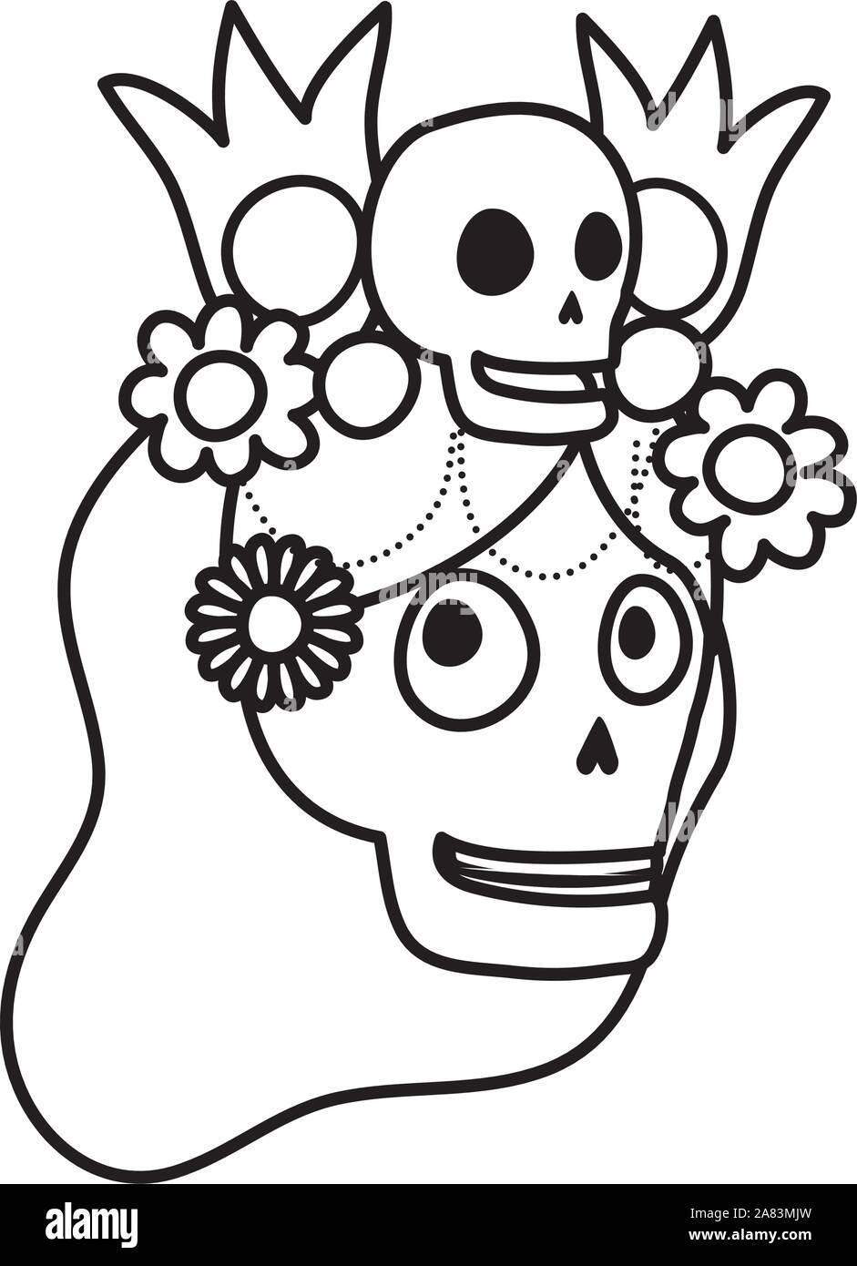 katrina skull head comic character Stock Vector Image & Art - Alamy