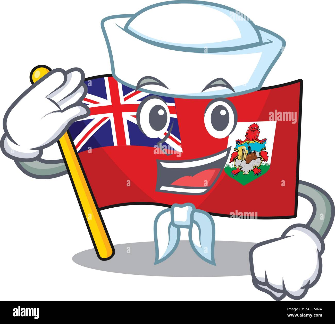 sailor flag bermuda cartoon in character shape Stock Vector Image & Art ...