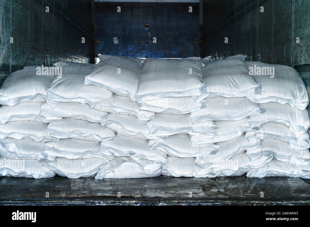 Transport sugar and grains in the back of vehicles Stock Photo - Alamy