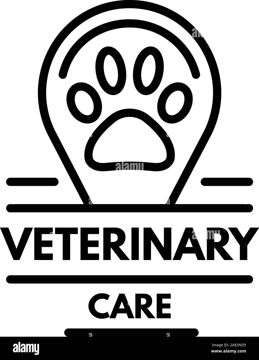 Veterinary care logo, outline style Stock Vector Image & Art - Alamy