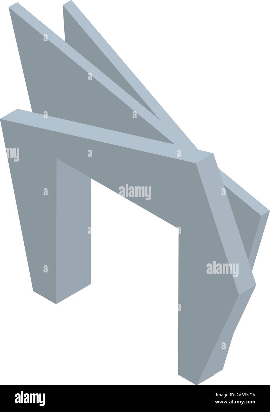 Grey wood arch icon, isometric style Stock Vector Image & Art - Alamy