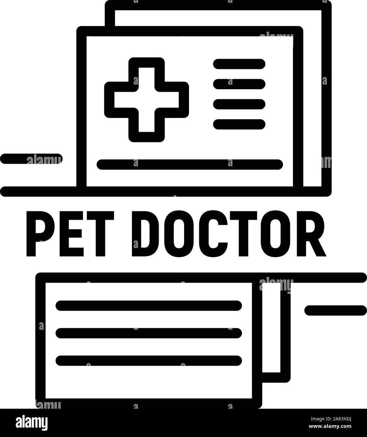 Pet doctor logo, outline style Stock Vector Image & Art - Alamy