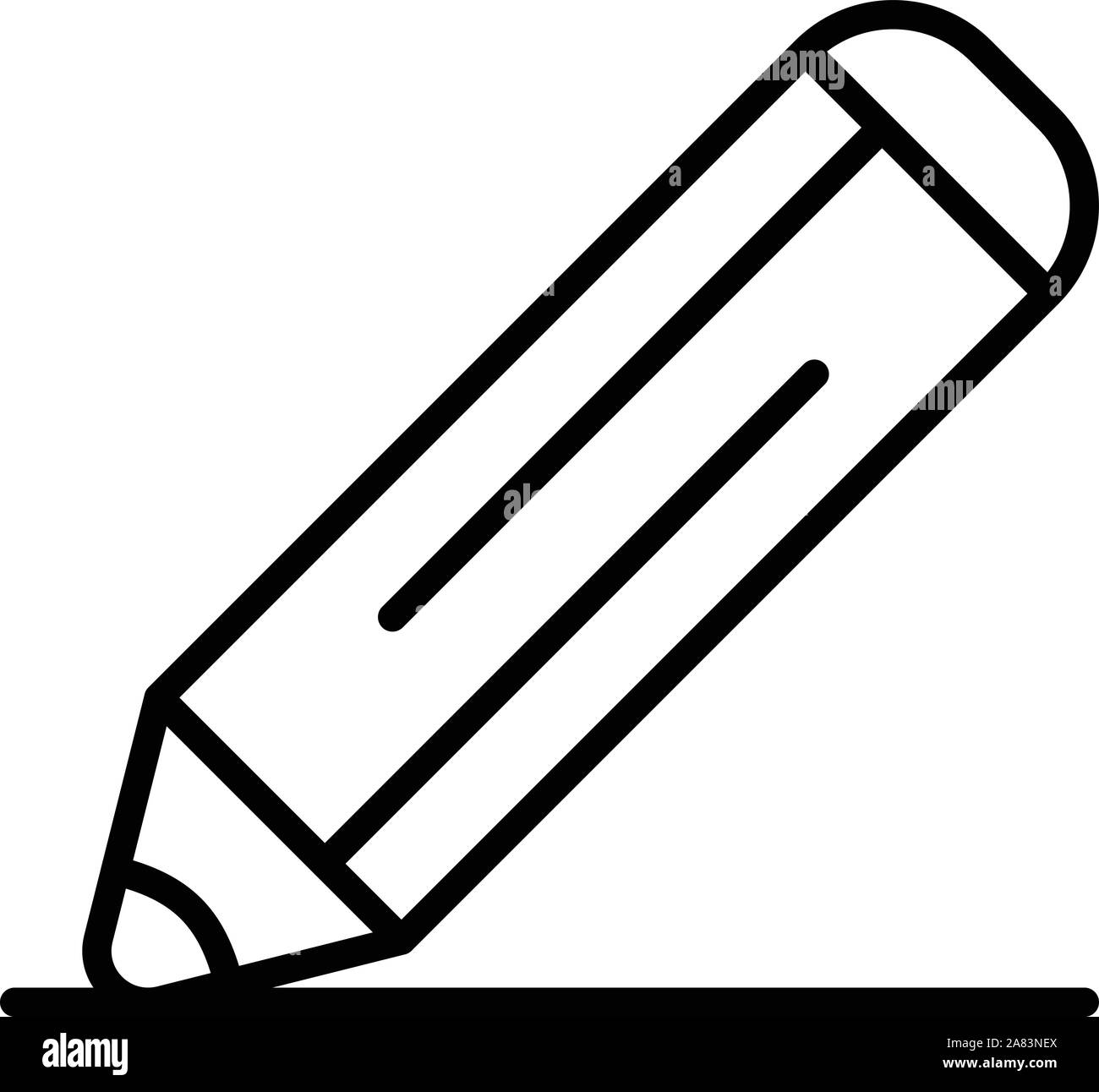 Pencil icon, outline style Stock Vector Image & Art - Alamy