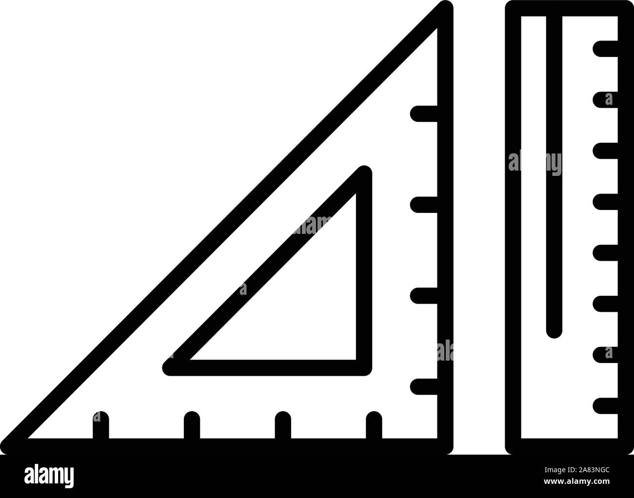 Rulers icon, outline style Stock Vector Image & Art - Alamy