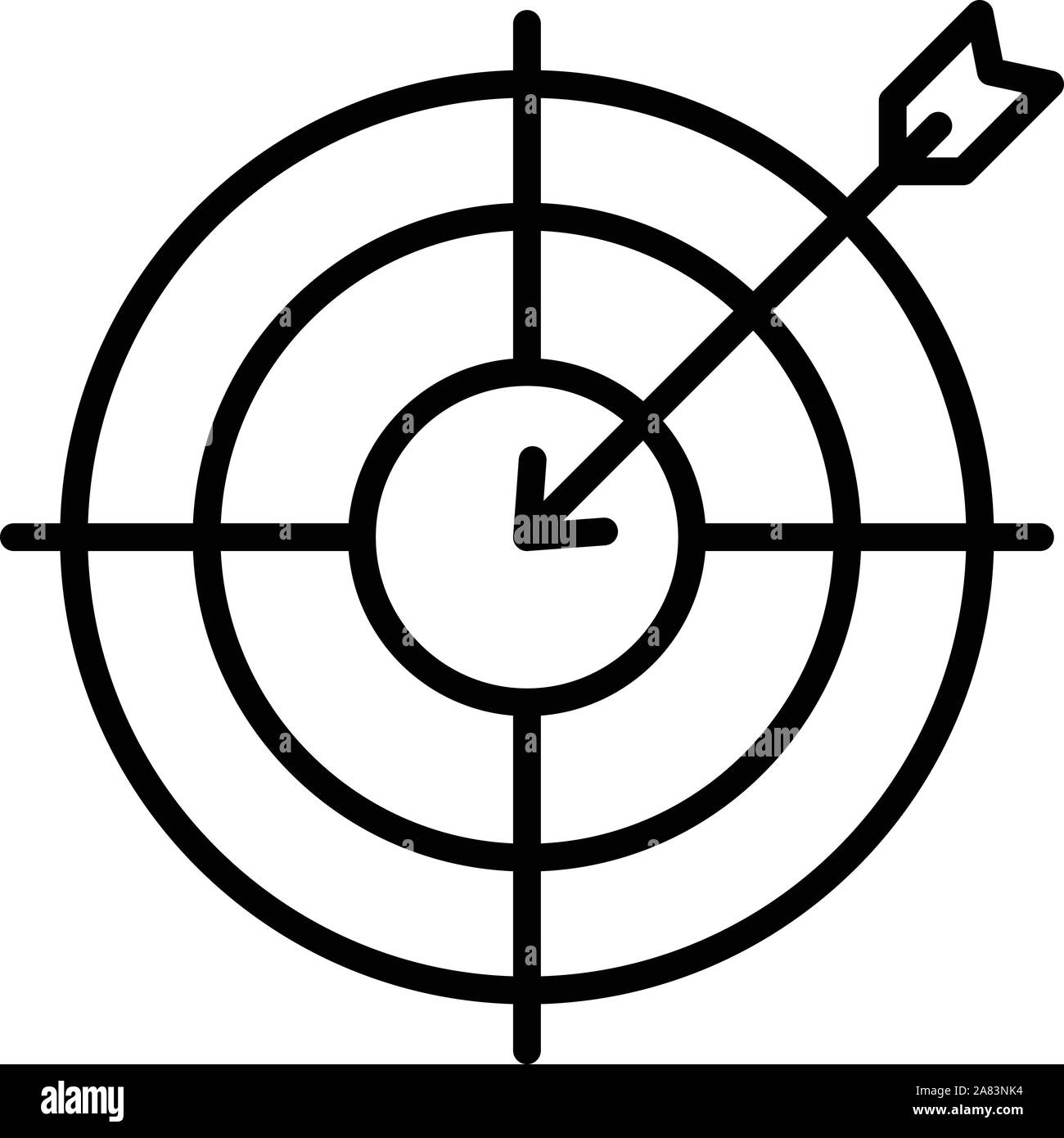 Arrow in target icon, outline style Stock Vector Image & Art - Alamy